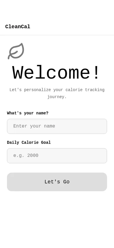 CleanCal Tracker