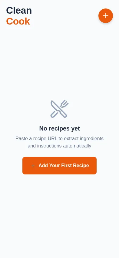 CleanCook Recipe Manager
