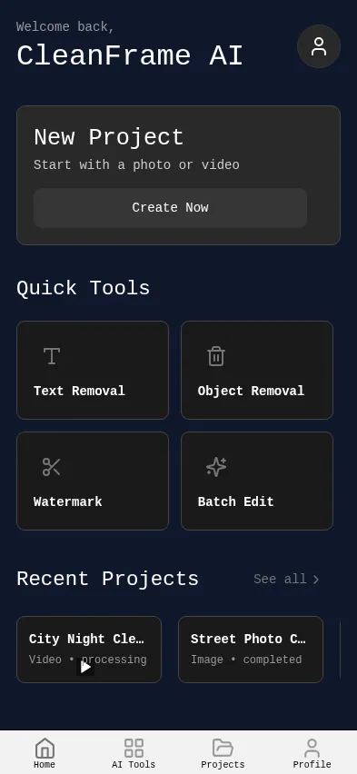 CleanFrame AI Pro