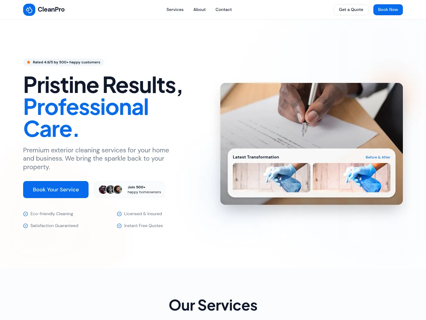 CleanPro Web Presence