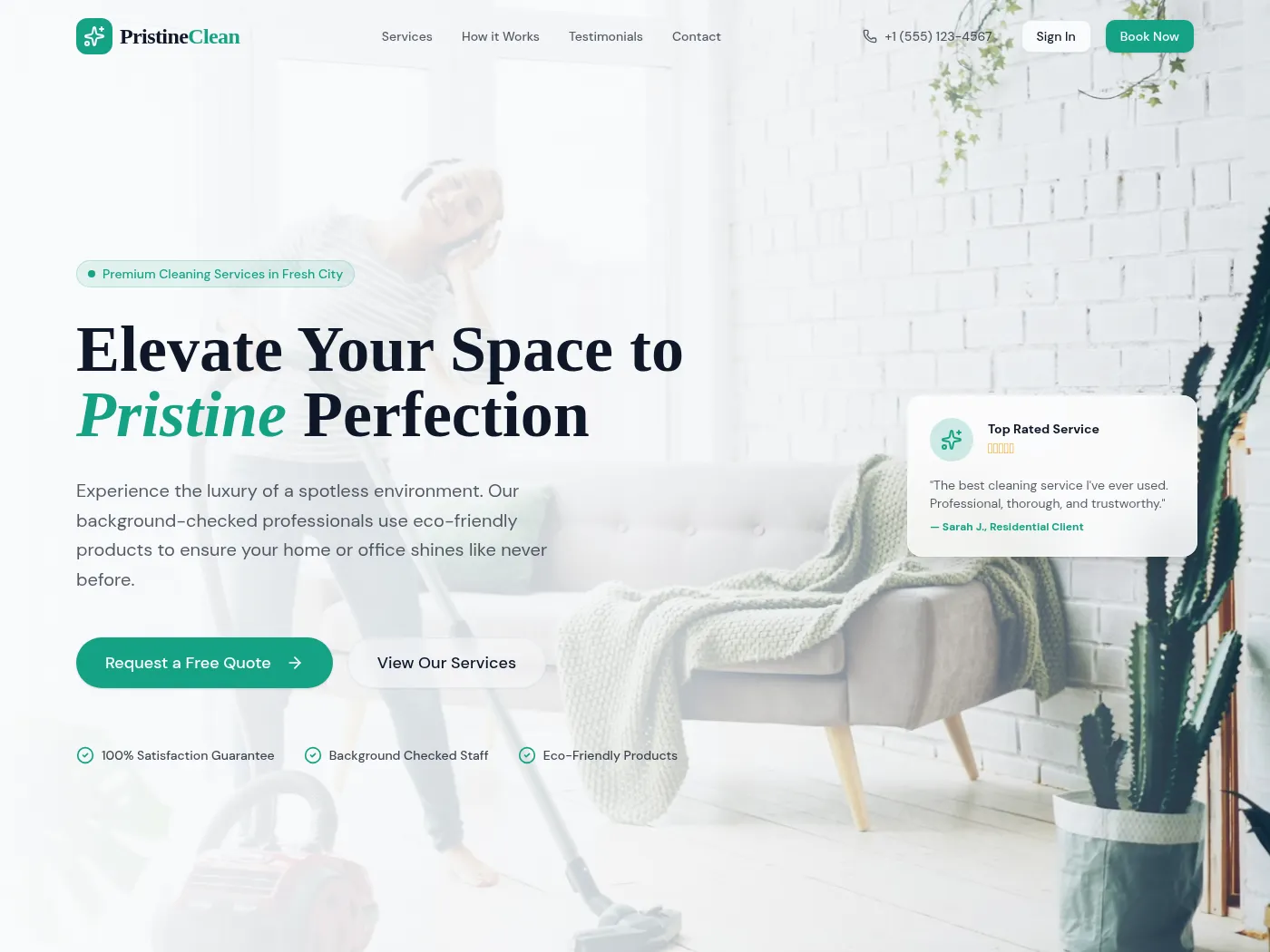 Pristine Clean Center Site