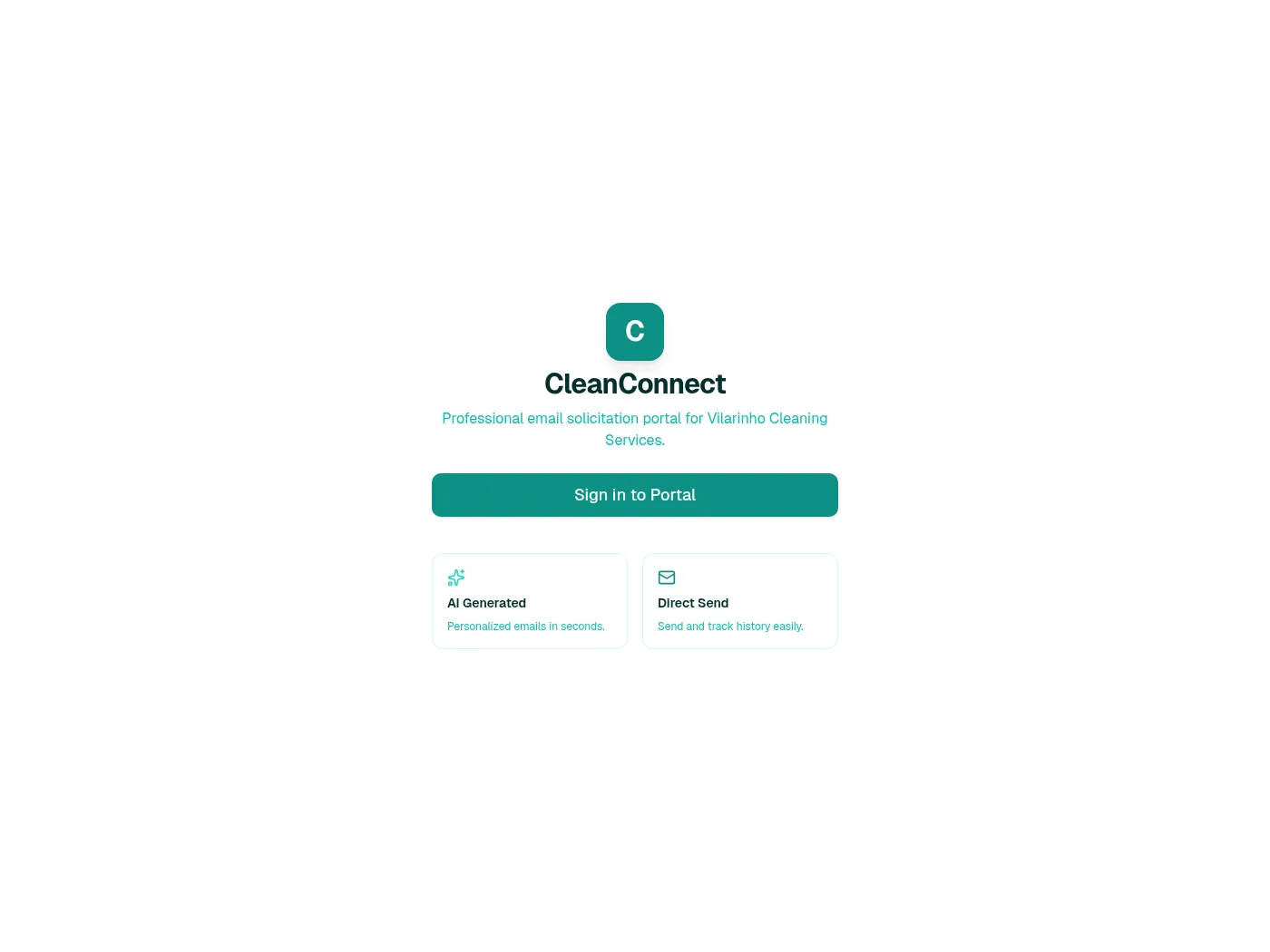 CleanConnect Email Sender