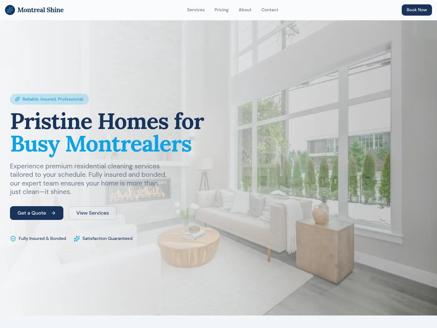 Montreal Shine Cleaning Site