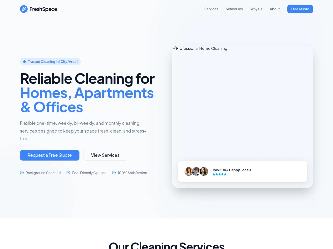 FreshSpace Cleaning Site