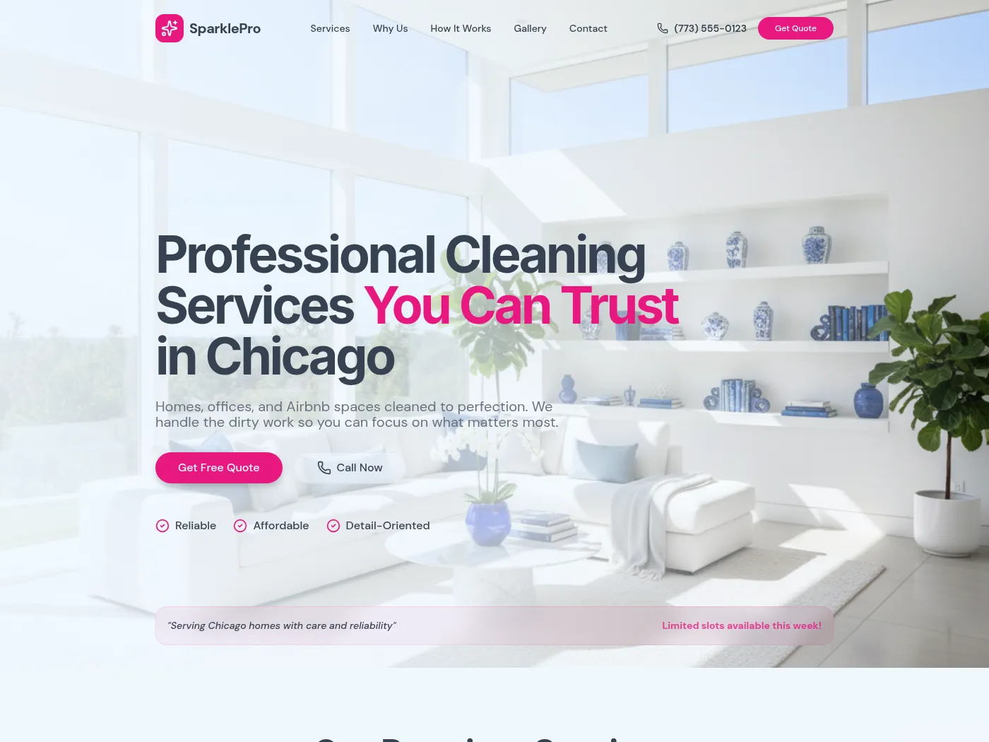 SparklePro Cleaning Site