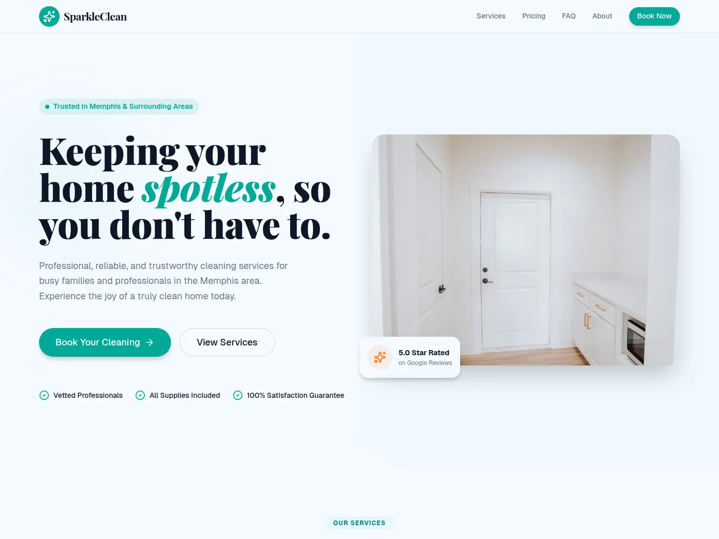 SparkleClean Service Site