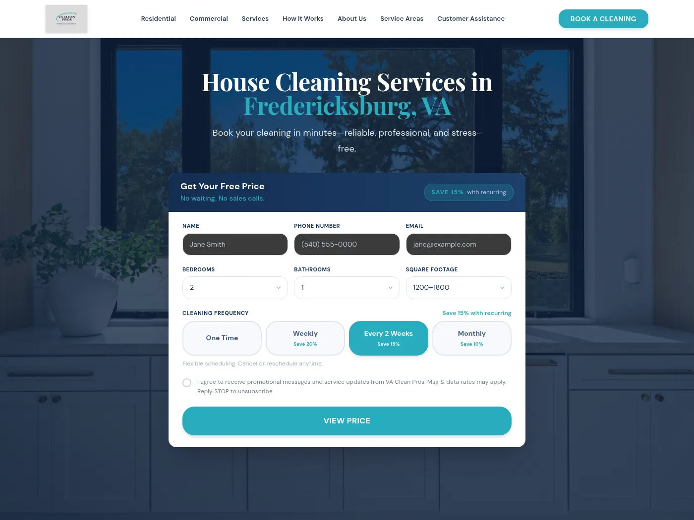 VA Clean Pros Website