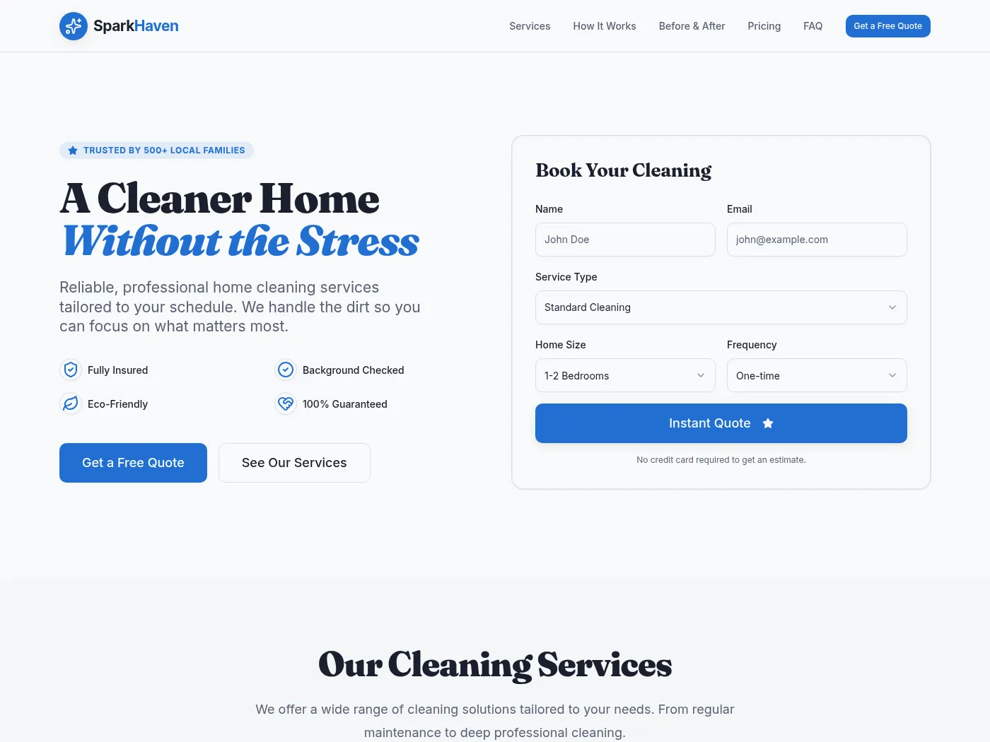 Spark Haven Home Cleaning