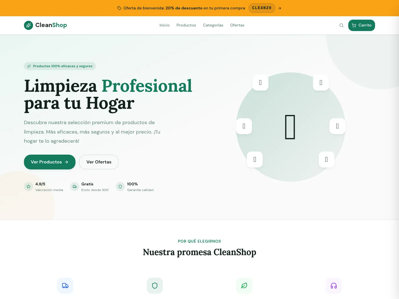 CleanShop Webstore