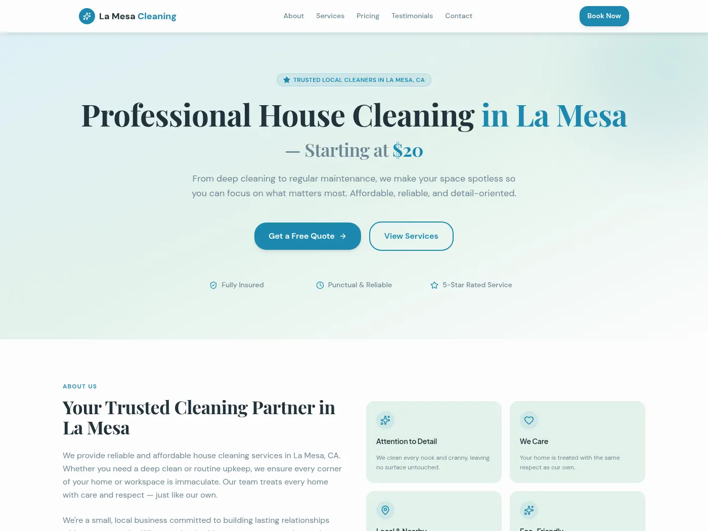 La Mesa Cleaning Site