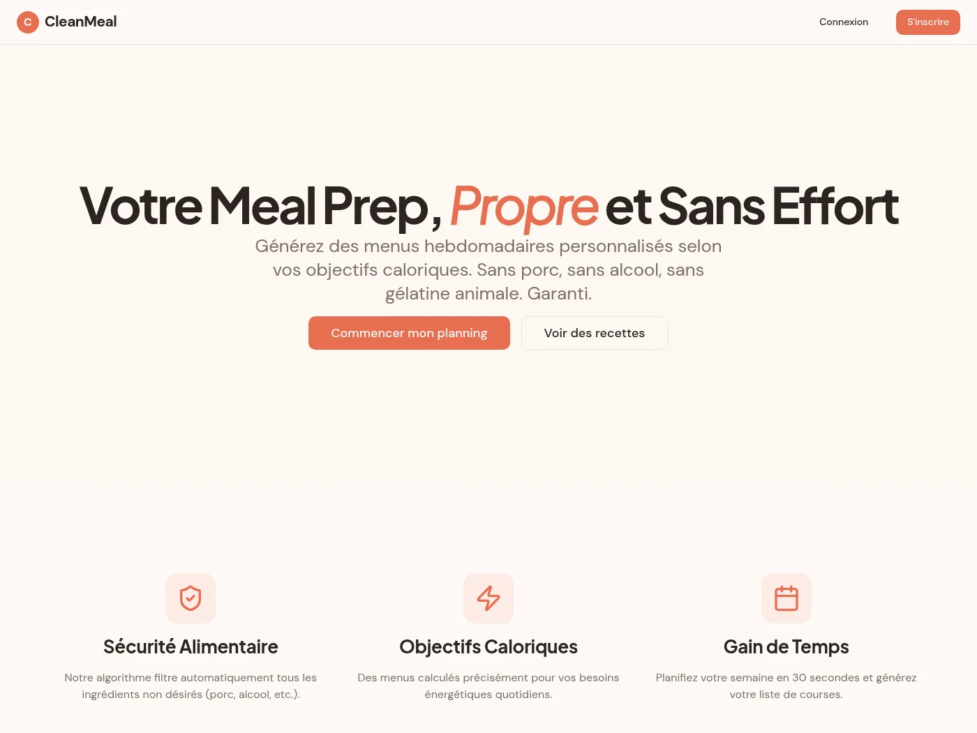 CleanMeal Prep App