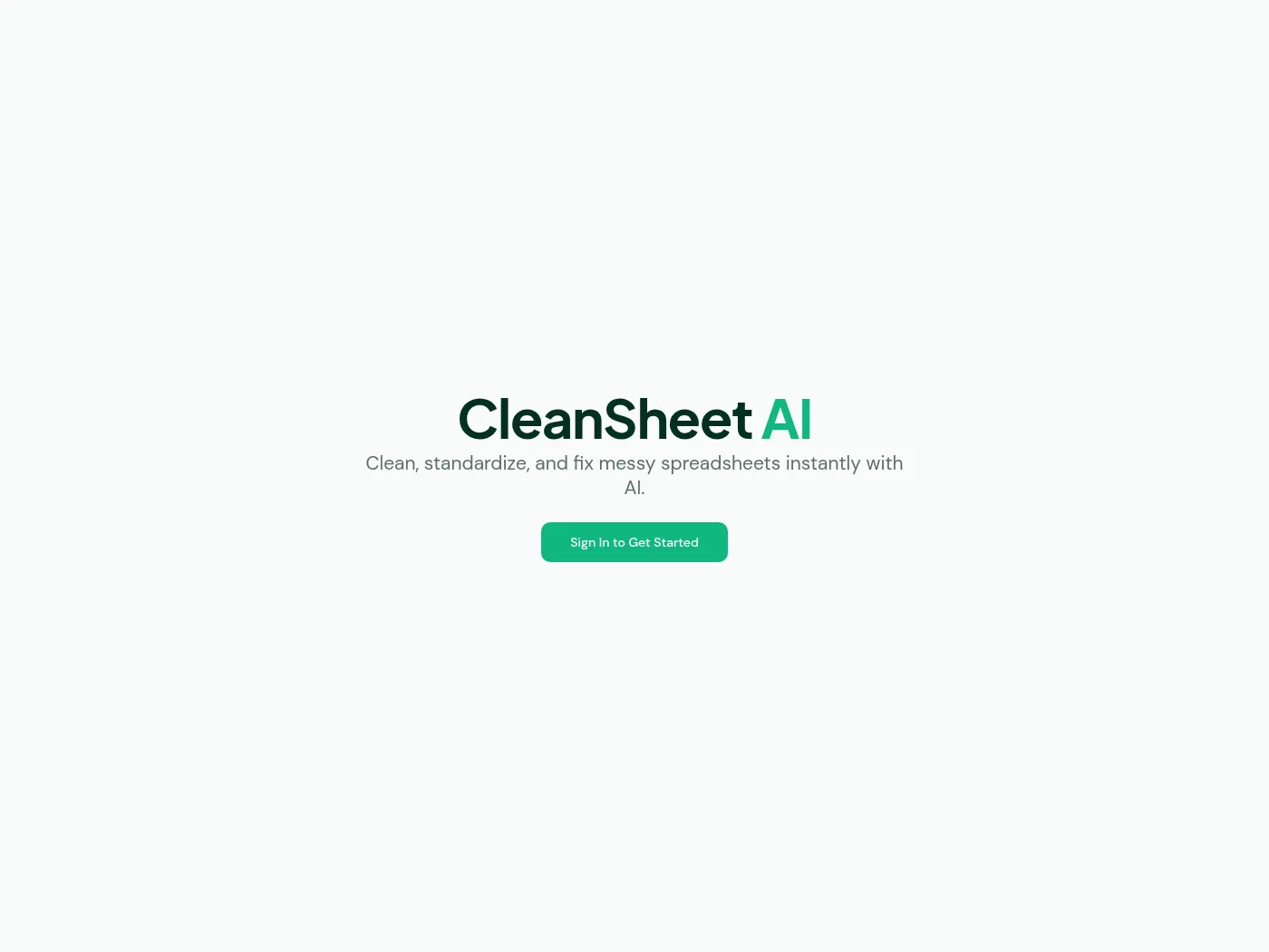 CleanSheet AI