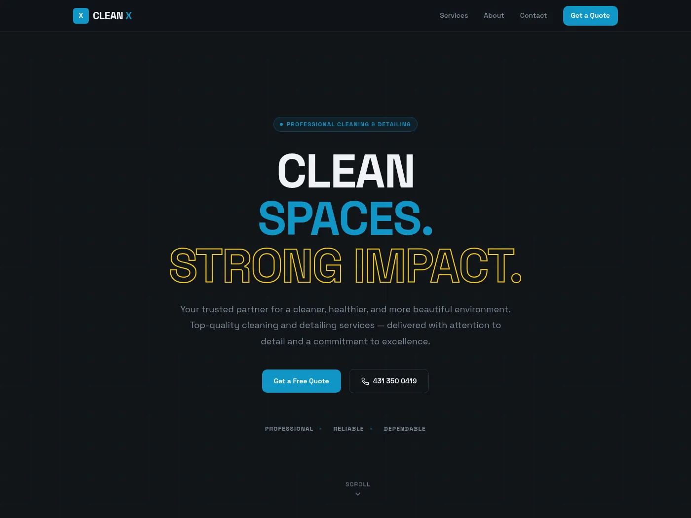 Clean X Company Site