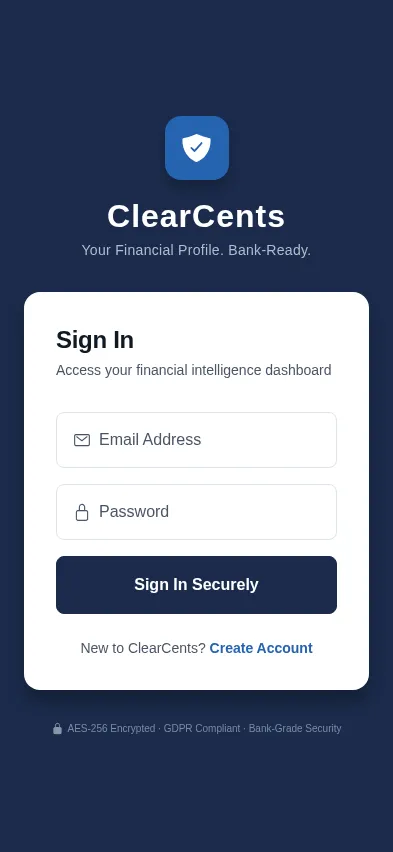 ClearCents Financial Intelligence