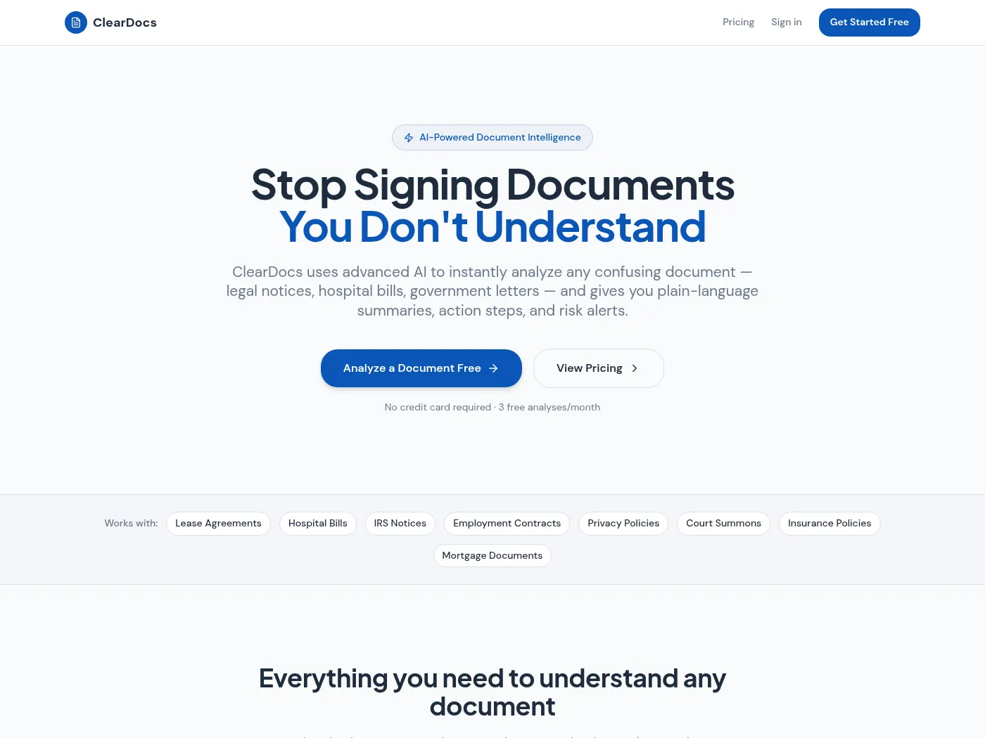 ClearDocs SaaS Platform