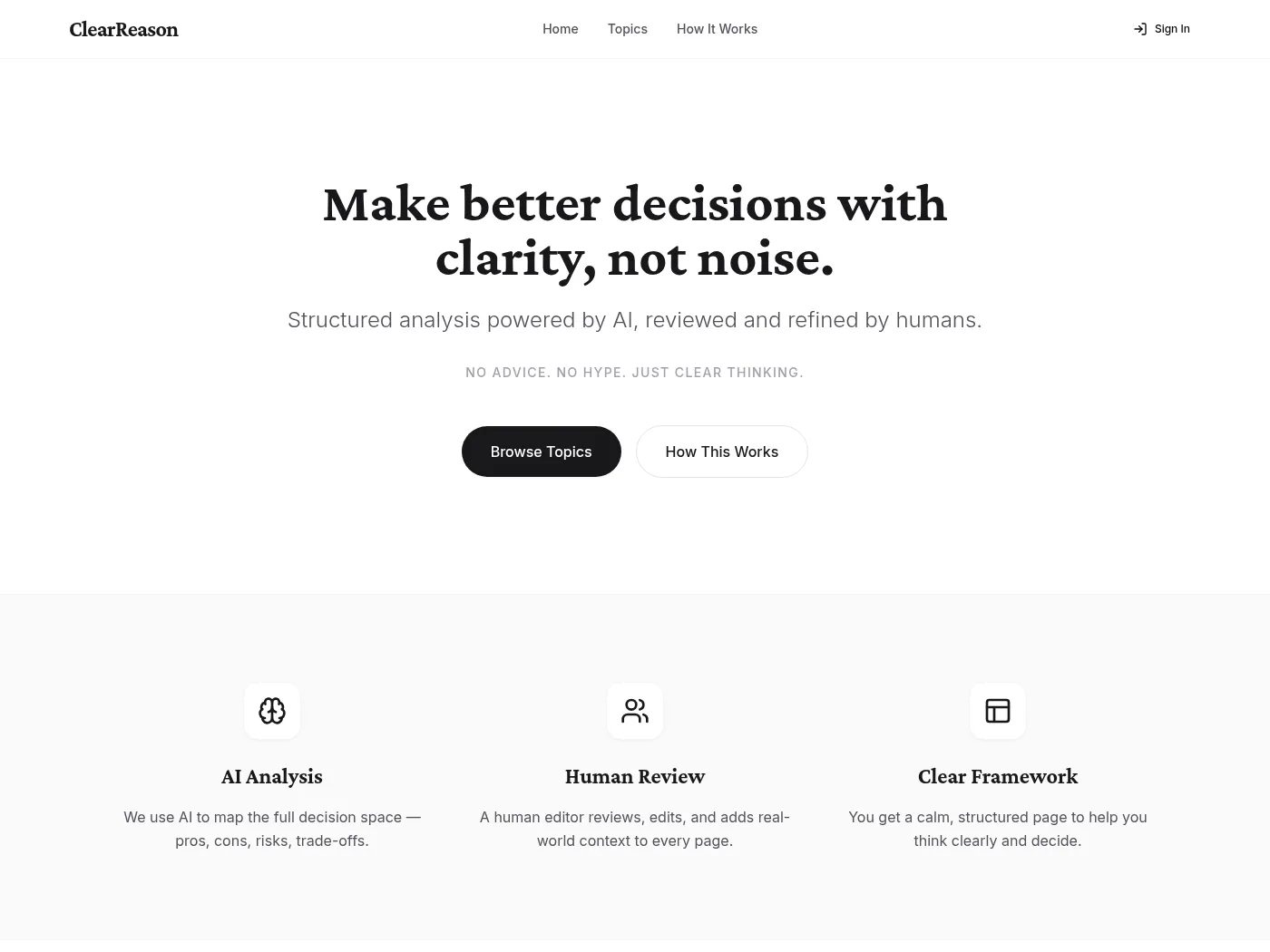 ClearReason Platform