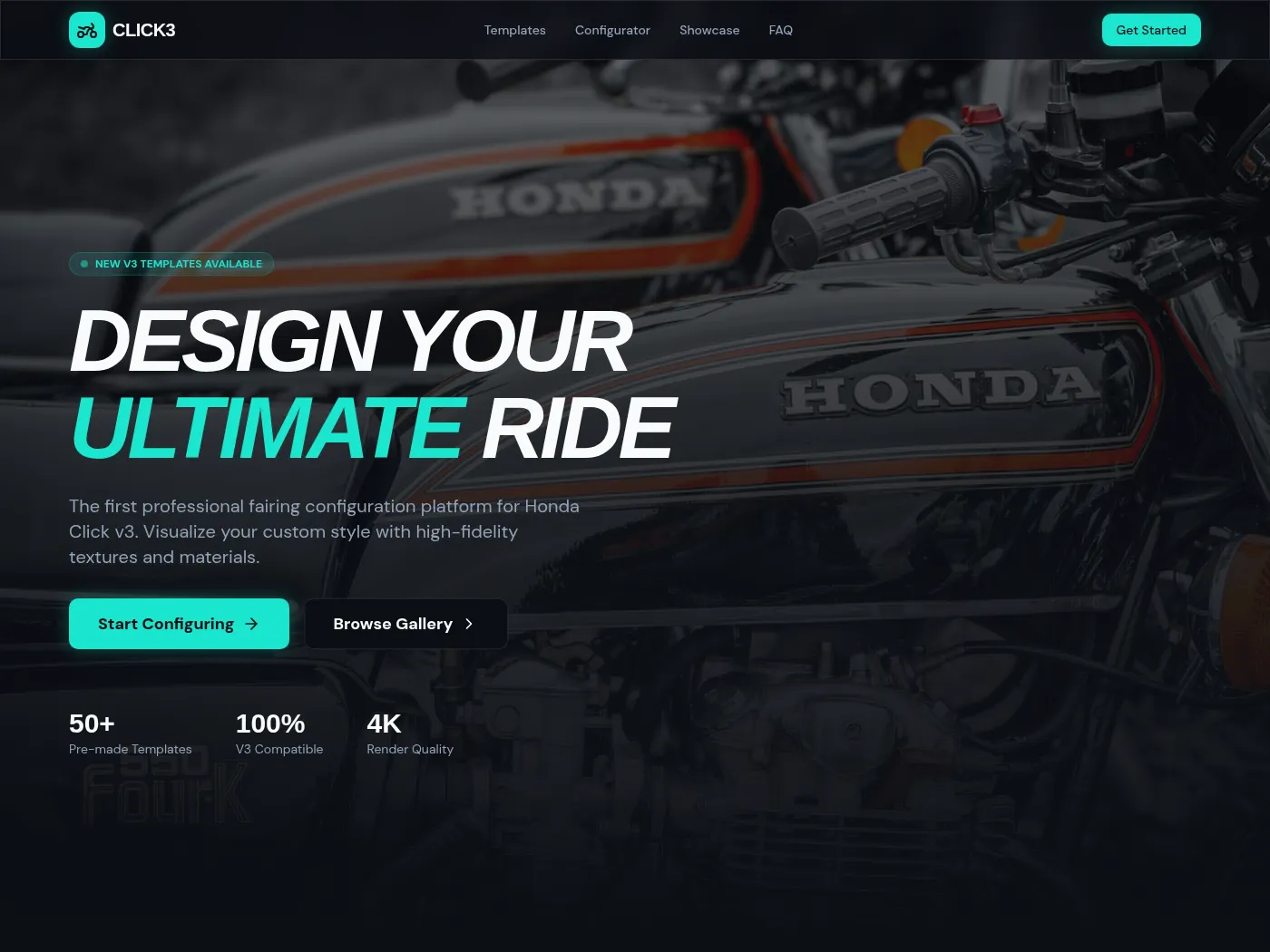 Honda Click Fairing Template