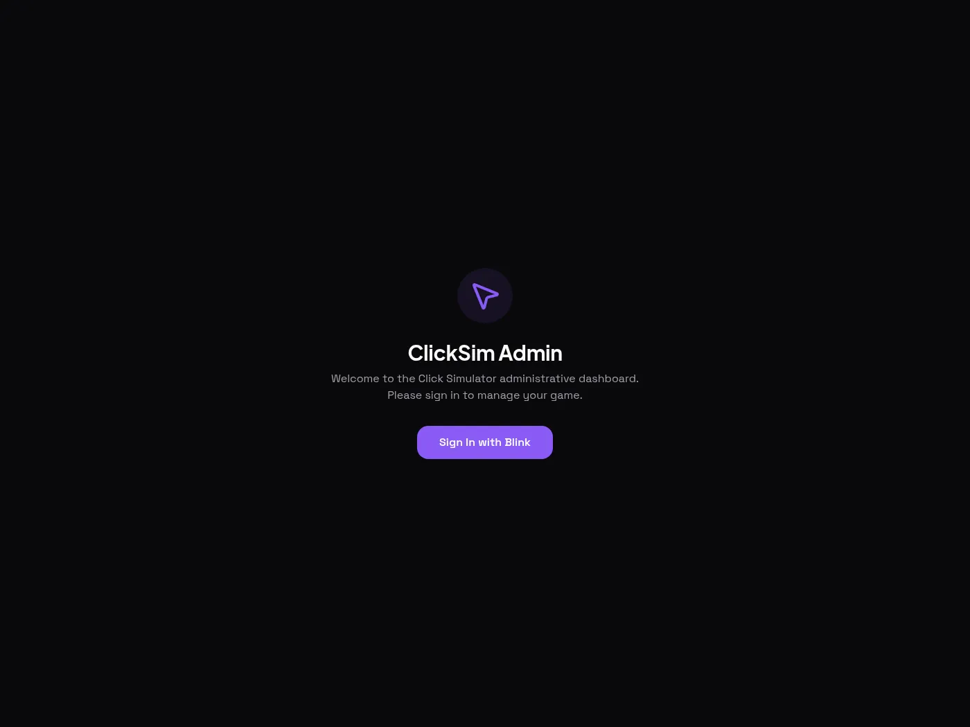 ClickSim Admin Panel