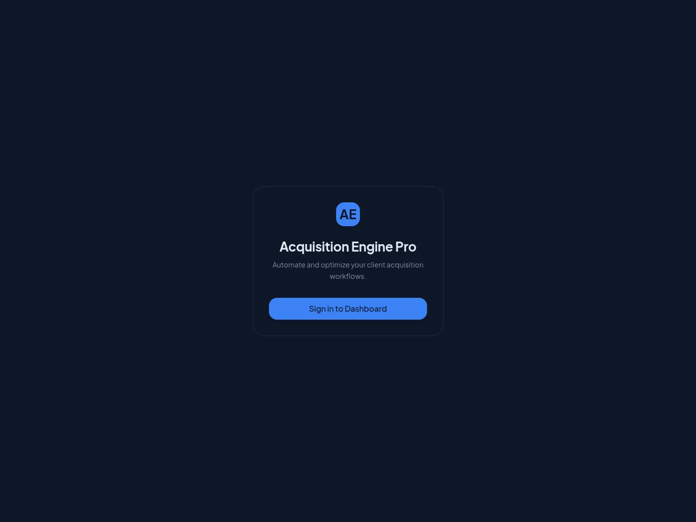 Acquisition Engine Pro