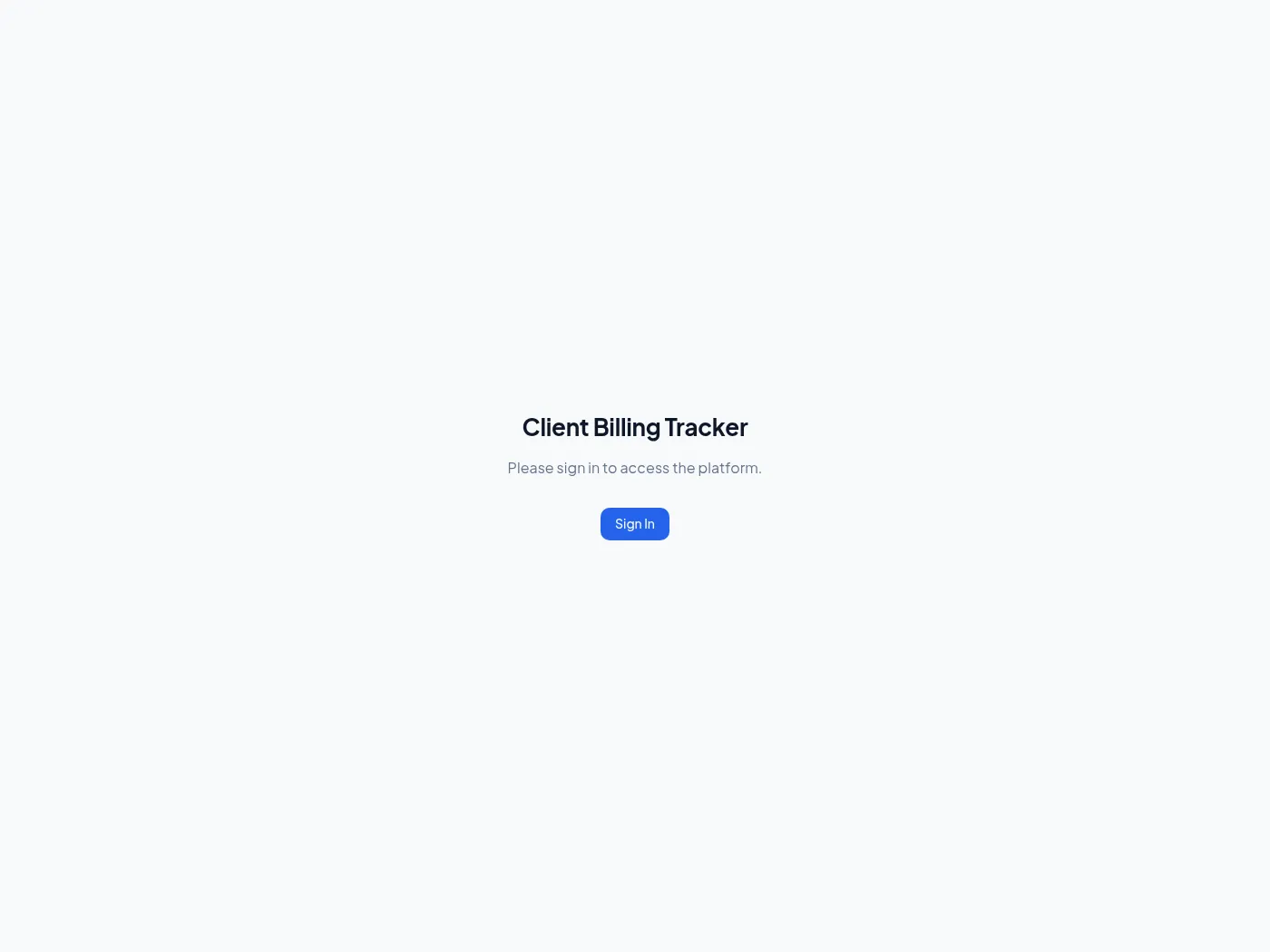 Client Billing Tracker