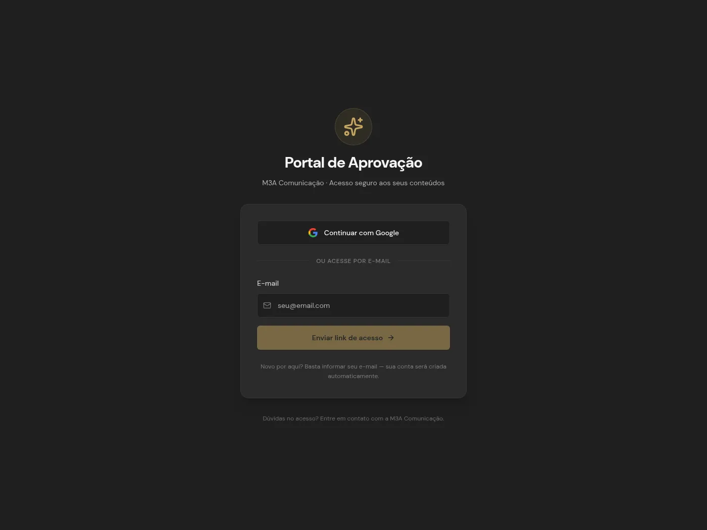 M3A Comunicação - Portal de Aprovação
