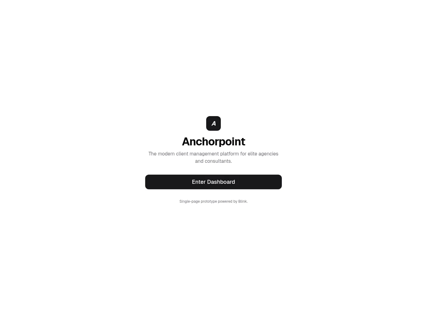 Anchorpoint Client Dashboard