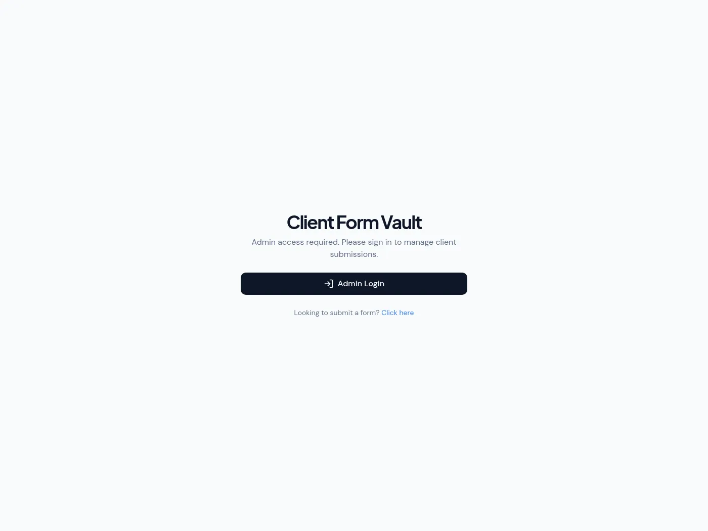 Client Form Vault