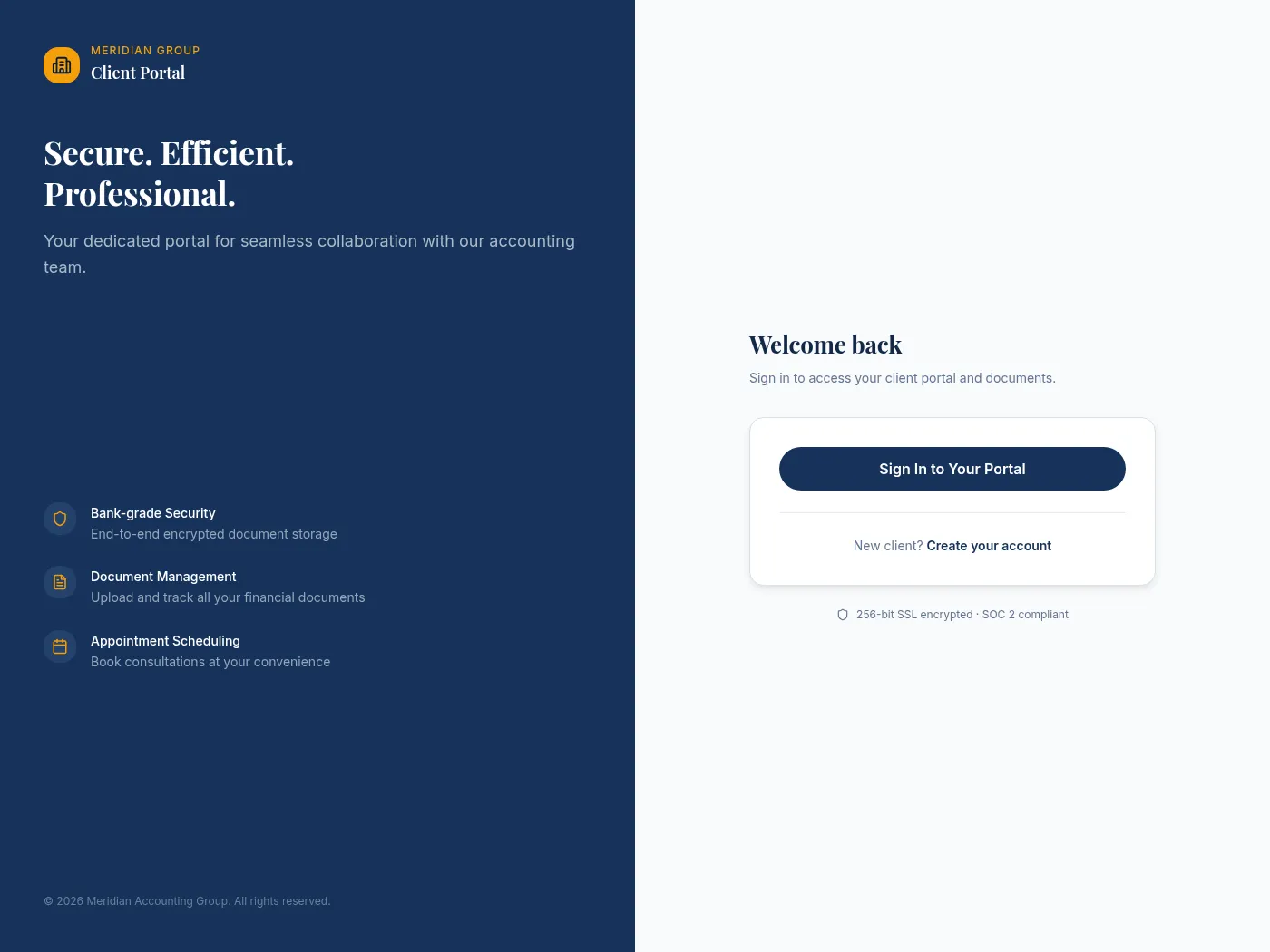 Secure Client Portal AI