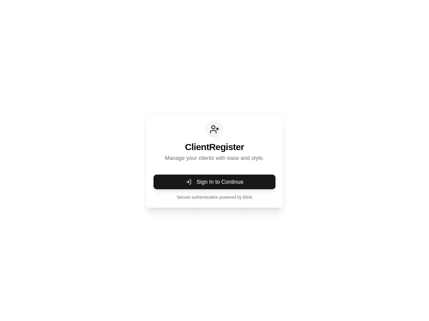 Client Register App