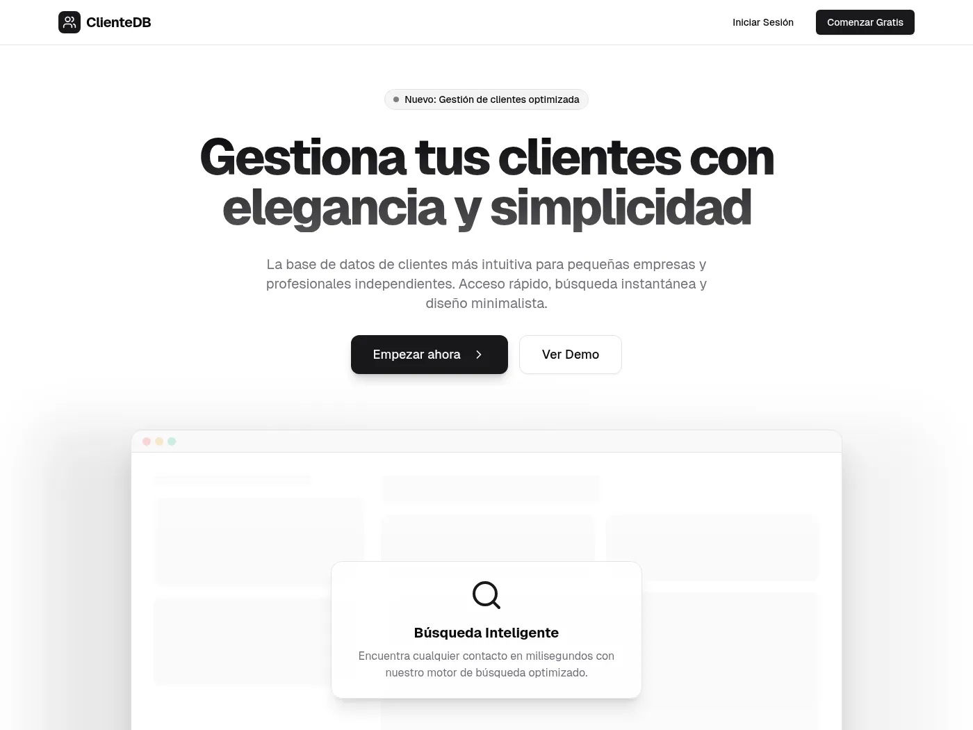 ClienteDB Simple