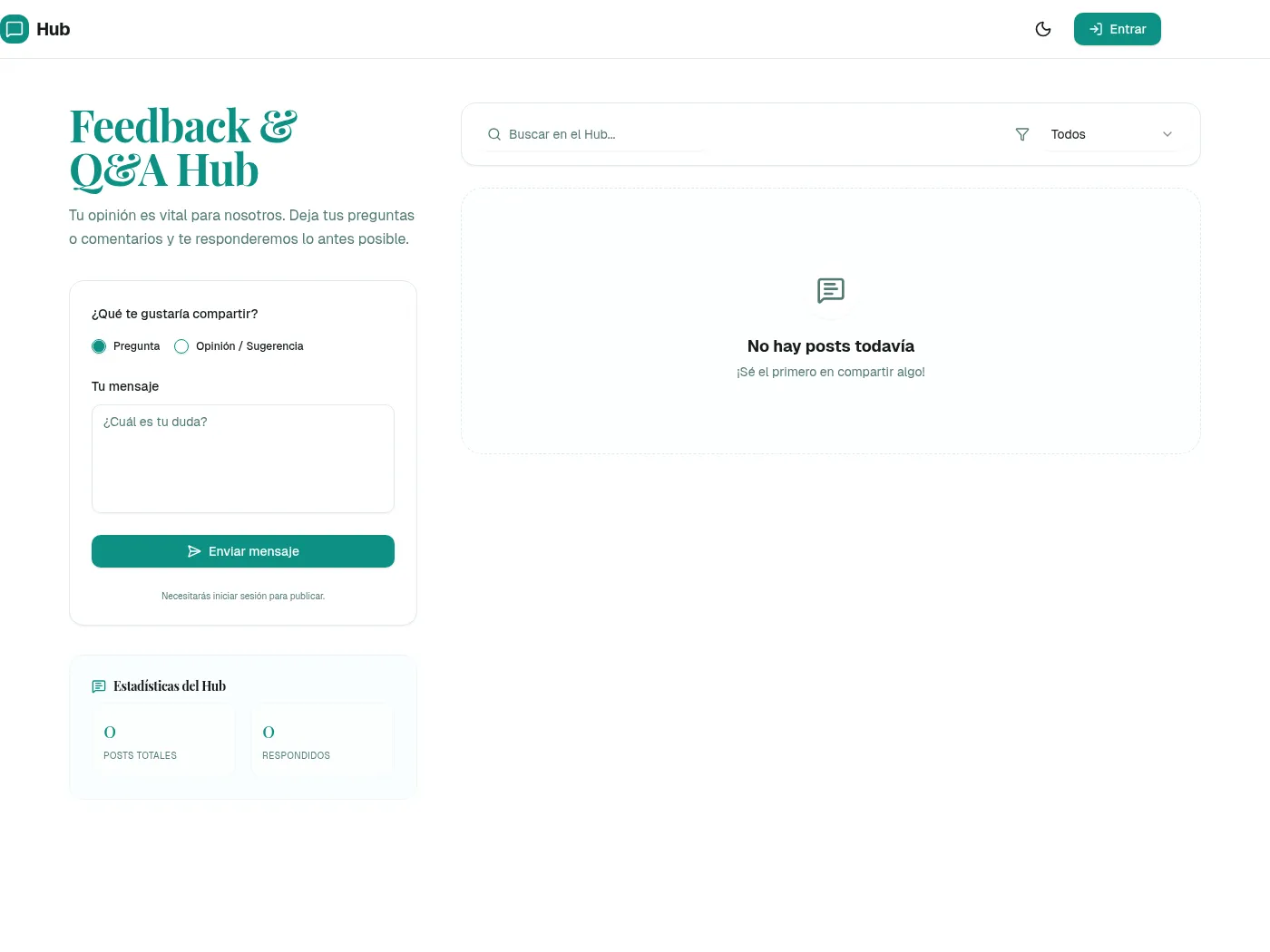 Feedback & Q&A Hub