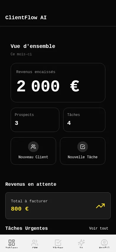 ClientFlow AI CRM Mobile
