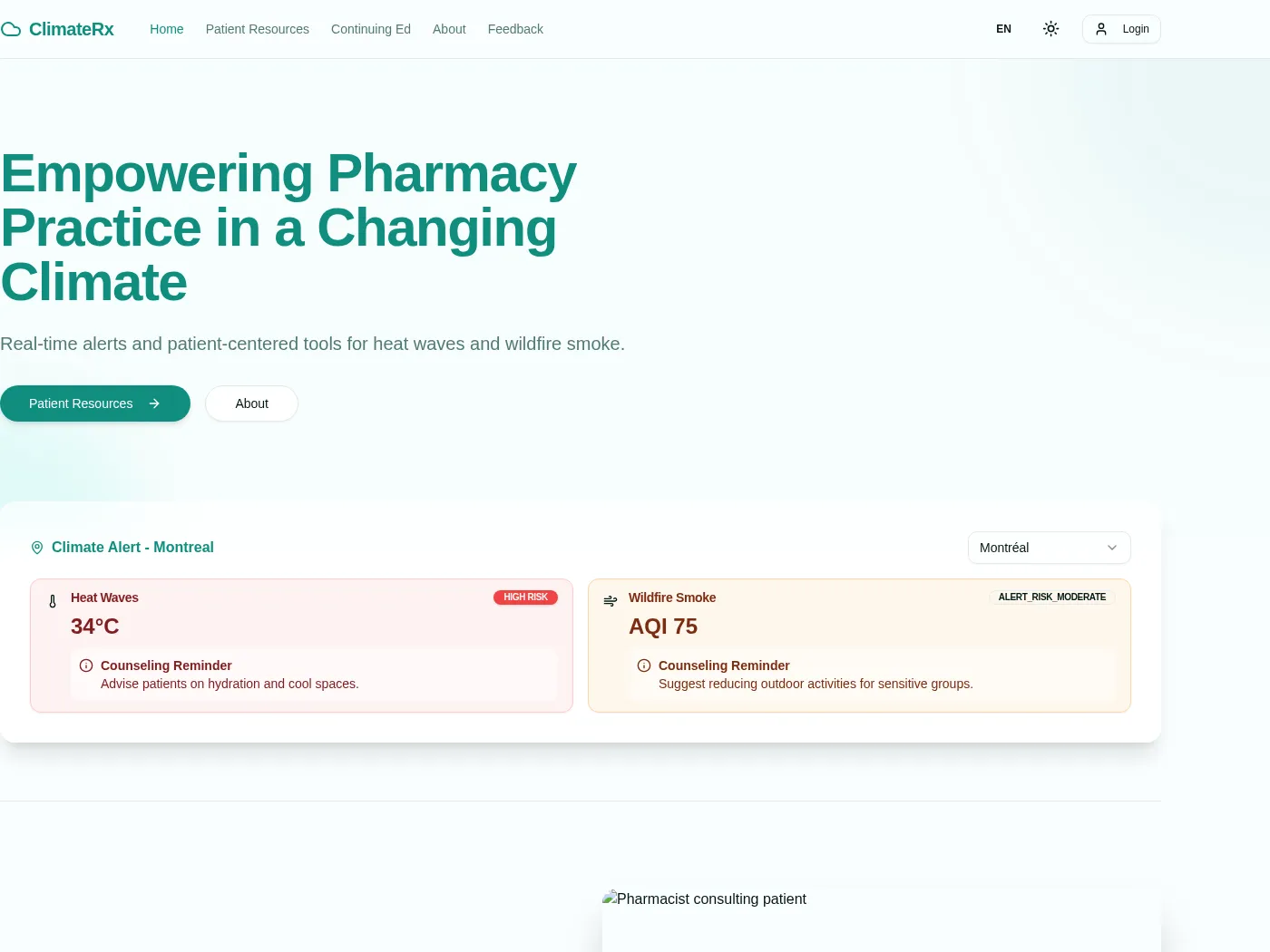 ClimateRx Pharmacy Portal