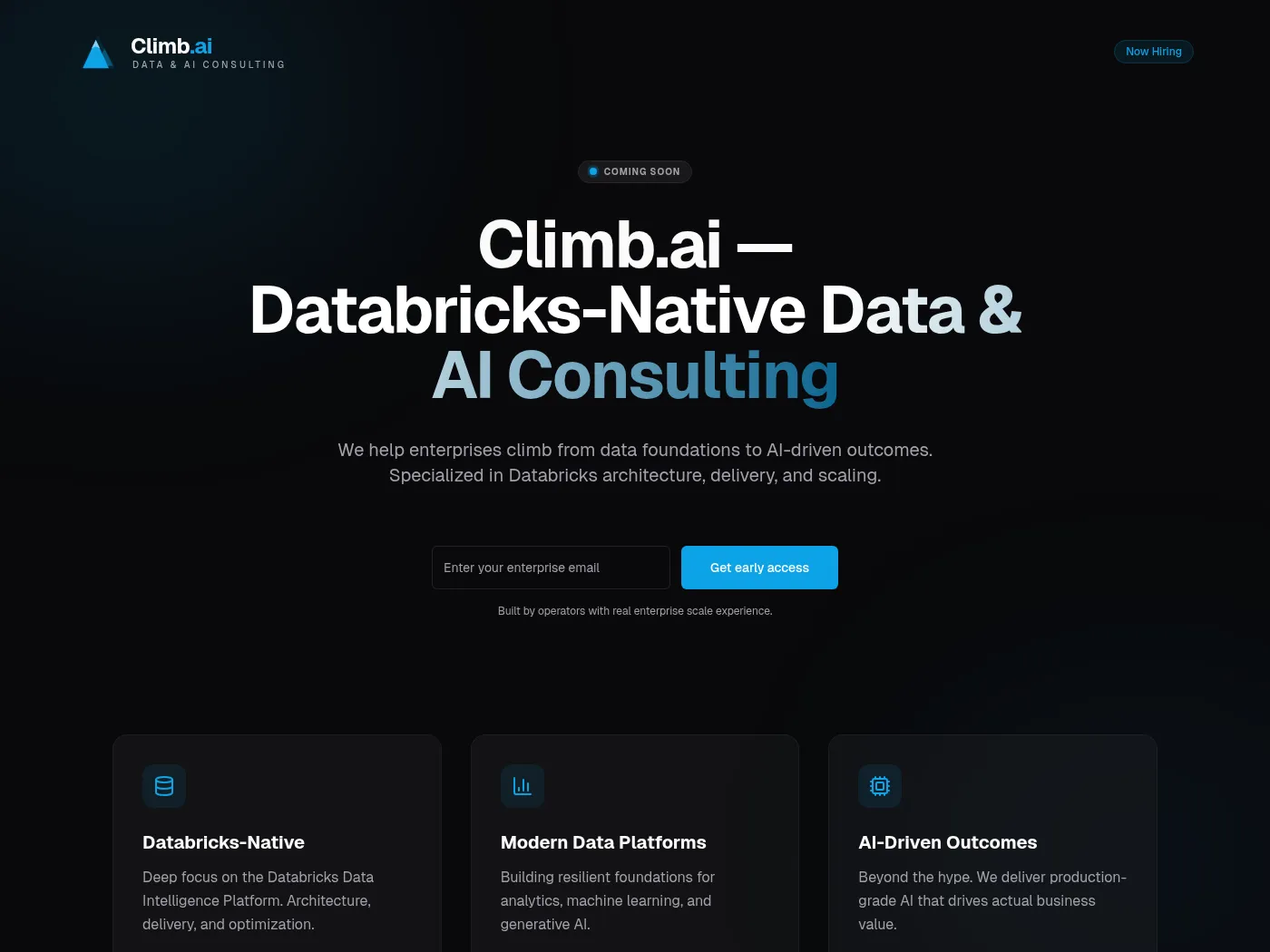 Climb.ai Landing Page