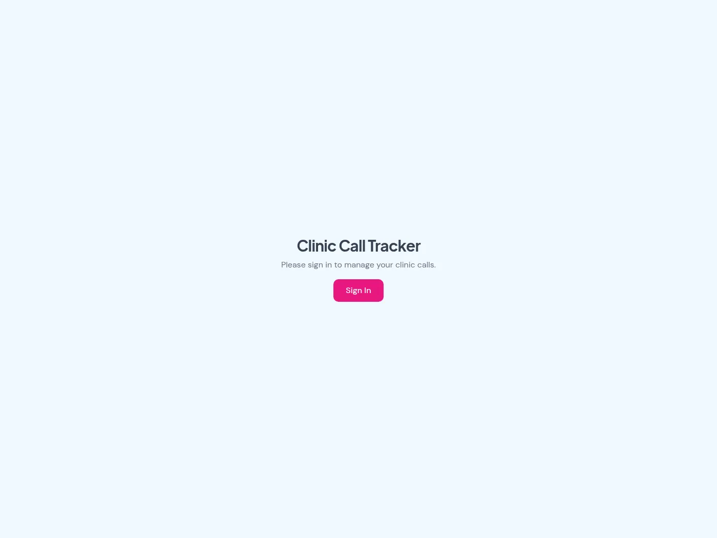 Clinic Call Tracker