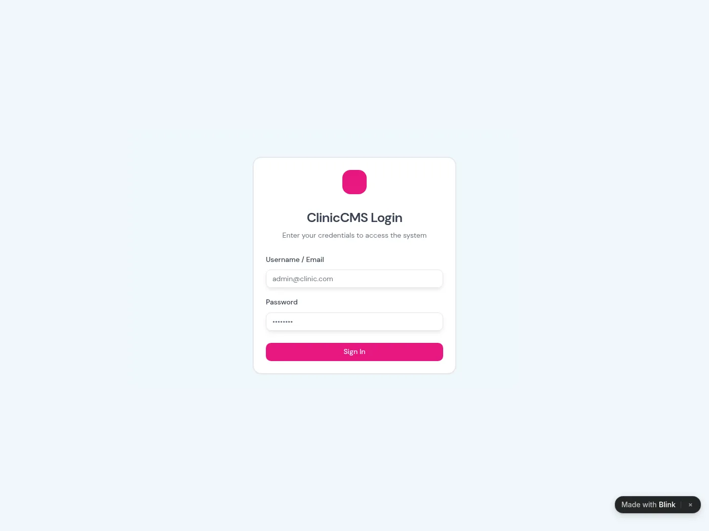 Next-Gen Clinic CMS