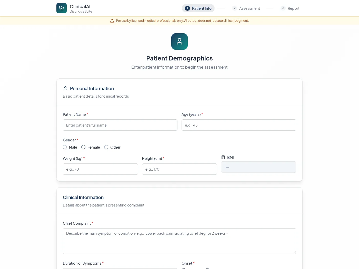 ClinicalAI Diagnosis Suite