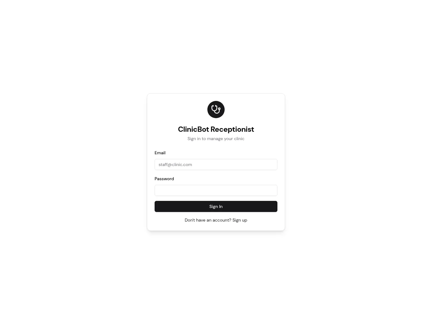 ClinicBot Receptionist