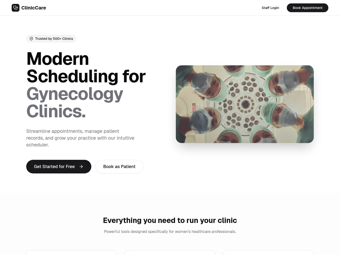 ClinicCare Scheduler