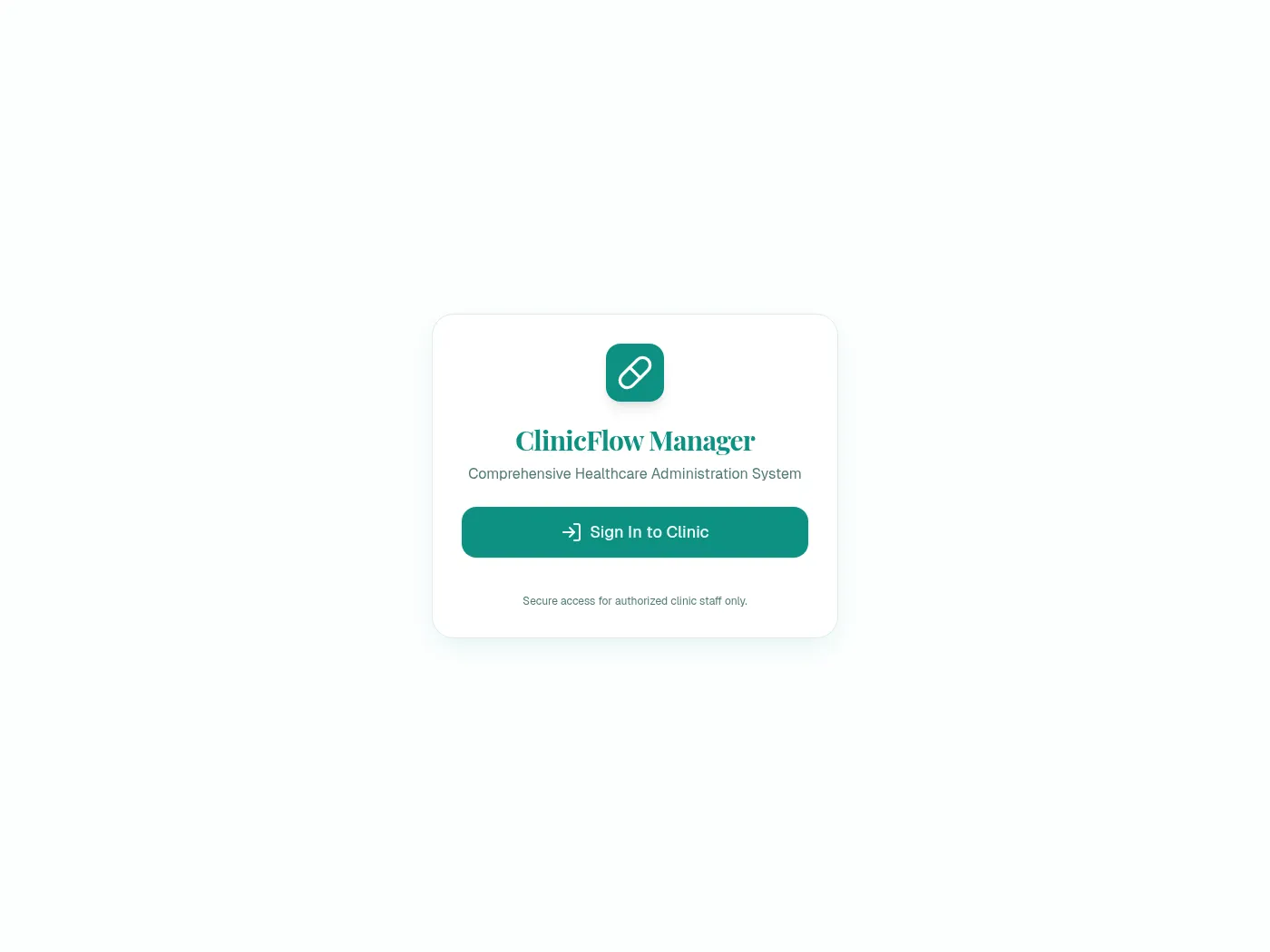 ClinicFlow Manager