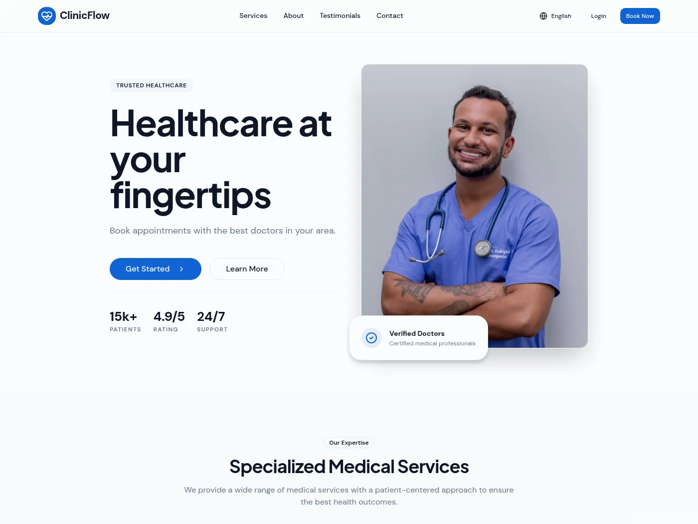 ClinicFlow Medical Website