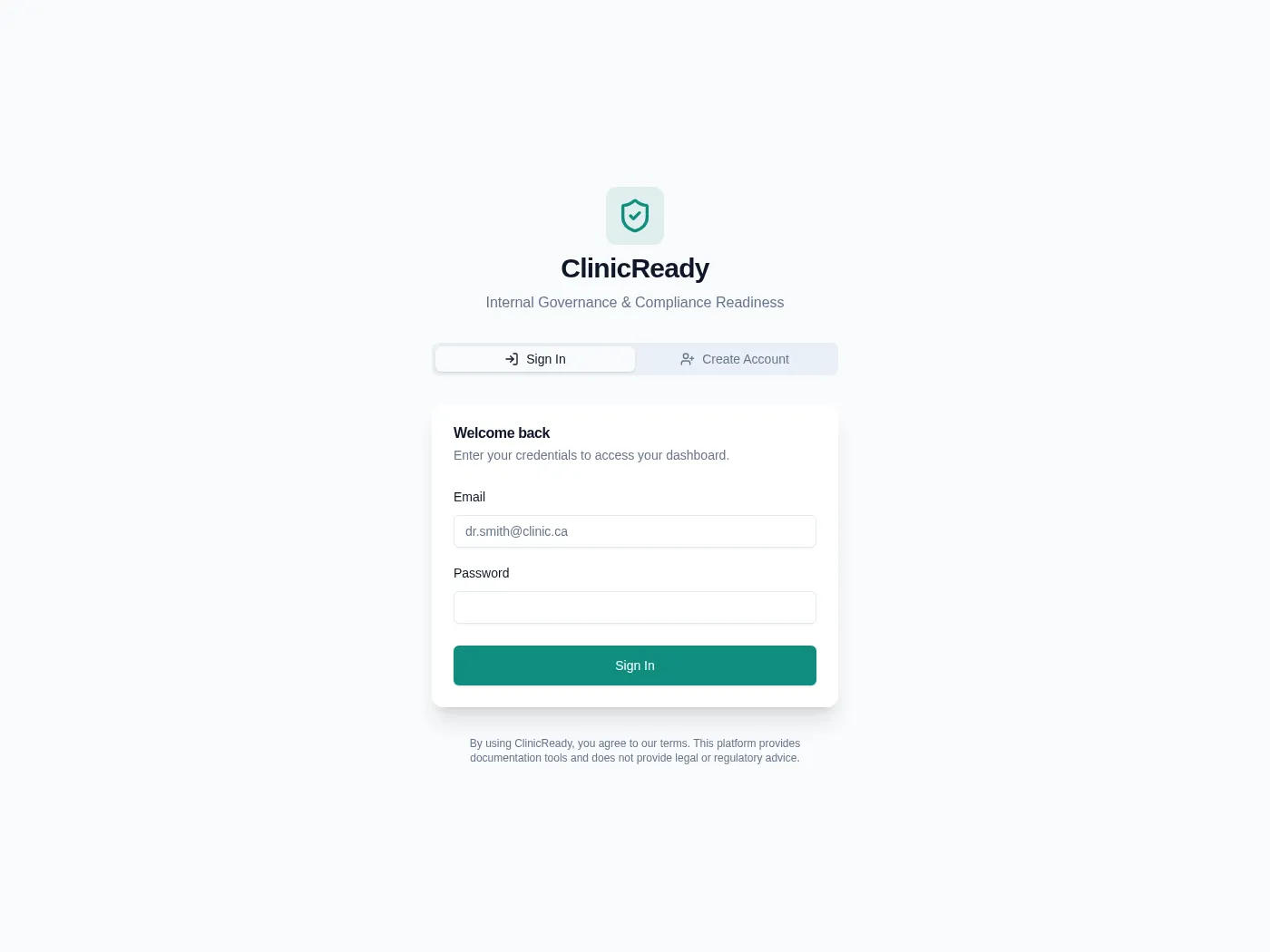 ClinicReady Compliance Platform