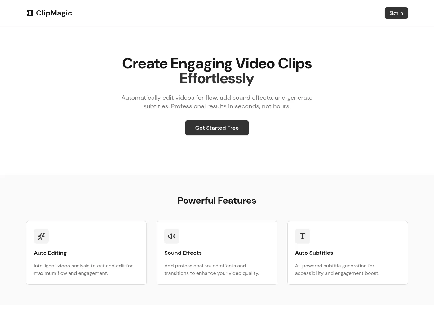 ClipMagic Video Editor