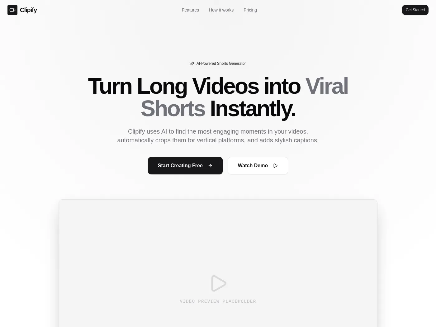 Clipify Shorts Maker