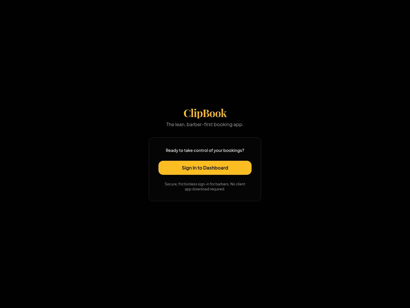 ClipBook Booking MVP