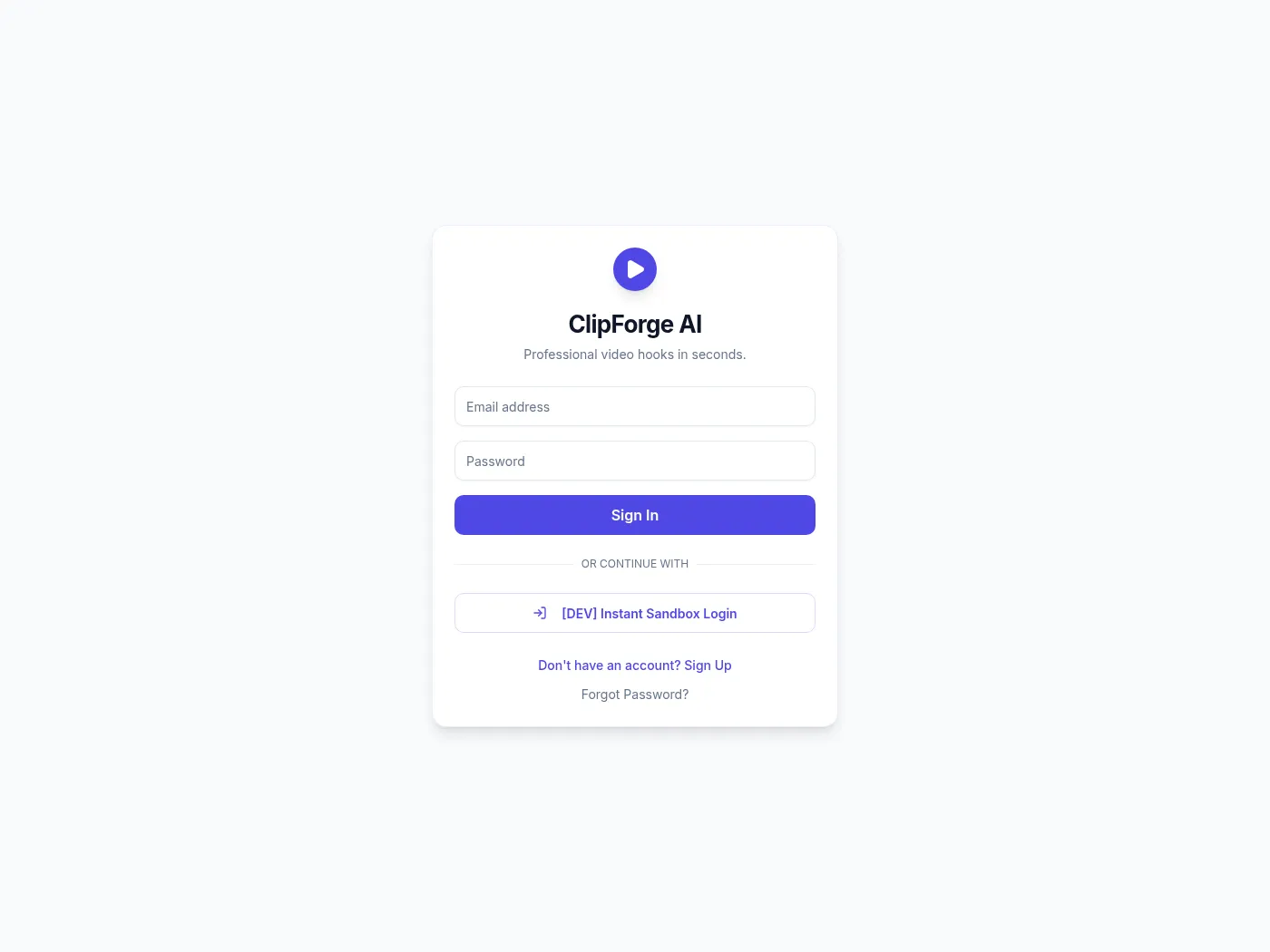 ClipForge AI Web Portal