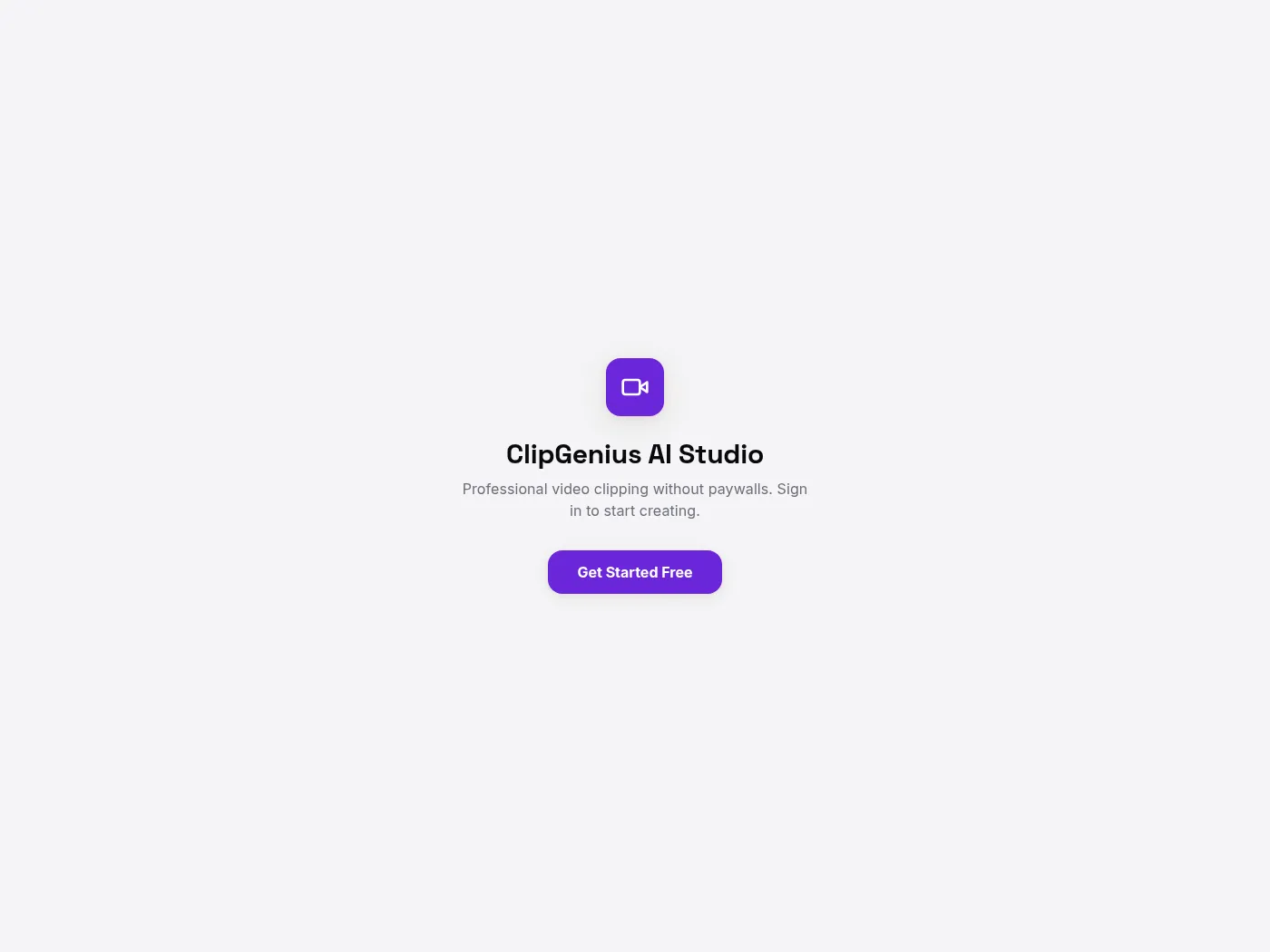 ClipGenius AI Studio