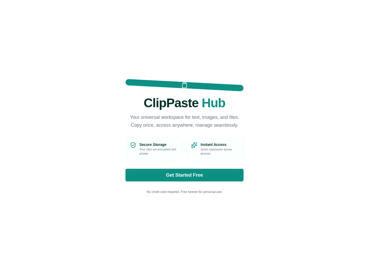ClipPaste Hub