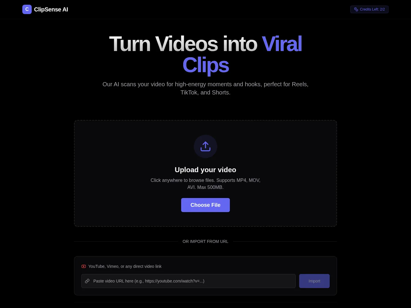 ClipSense AI Dashboard