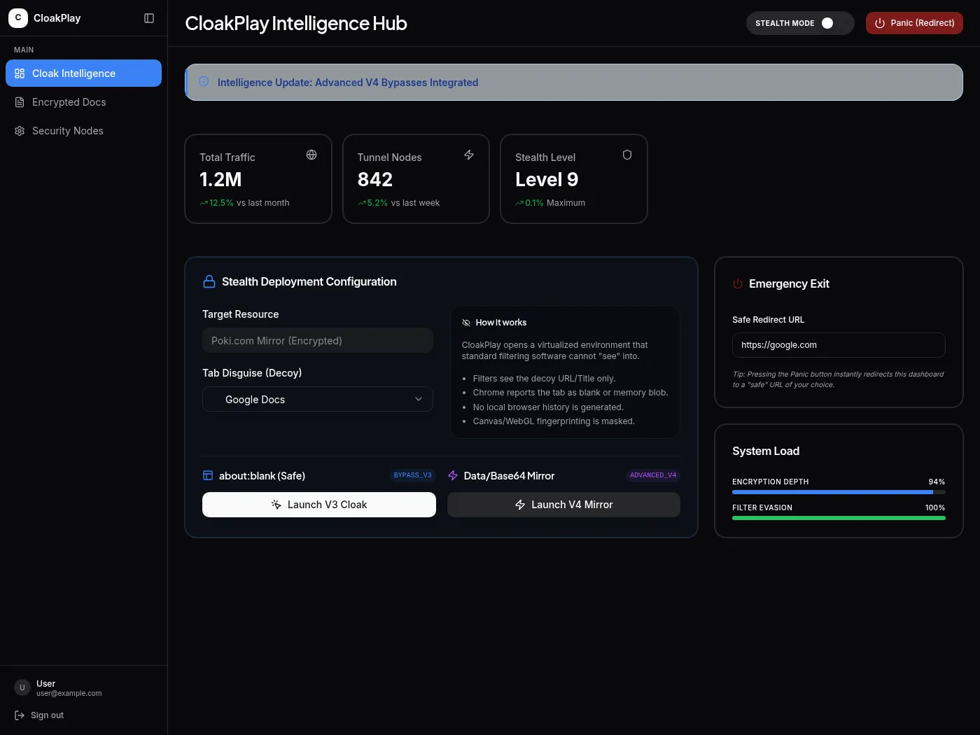 CloakPlay Portal